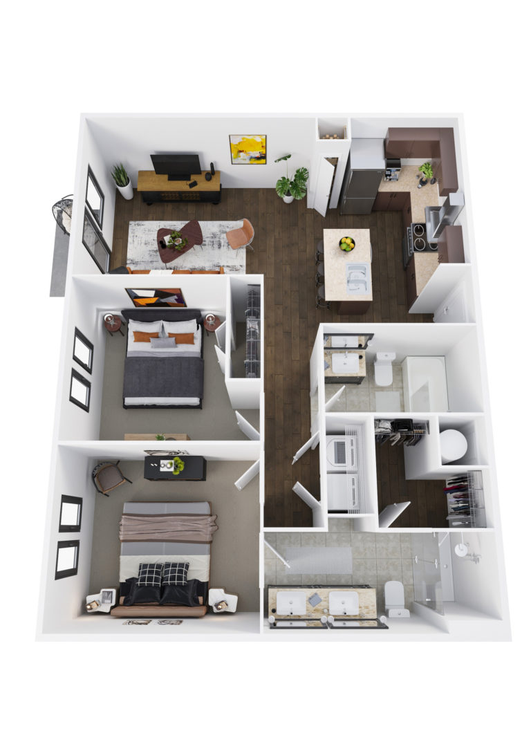 Floor Plans | 1- and 2-Bedroom Apartments | Bell Lakeshore