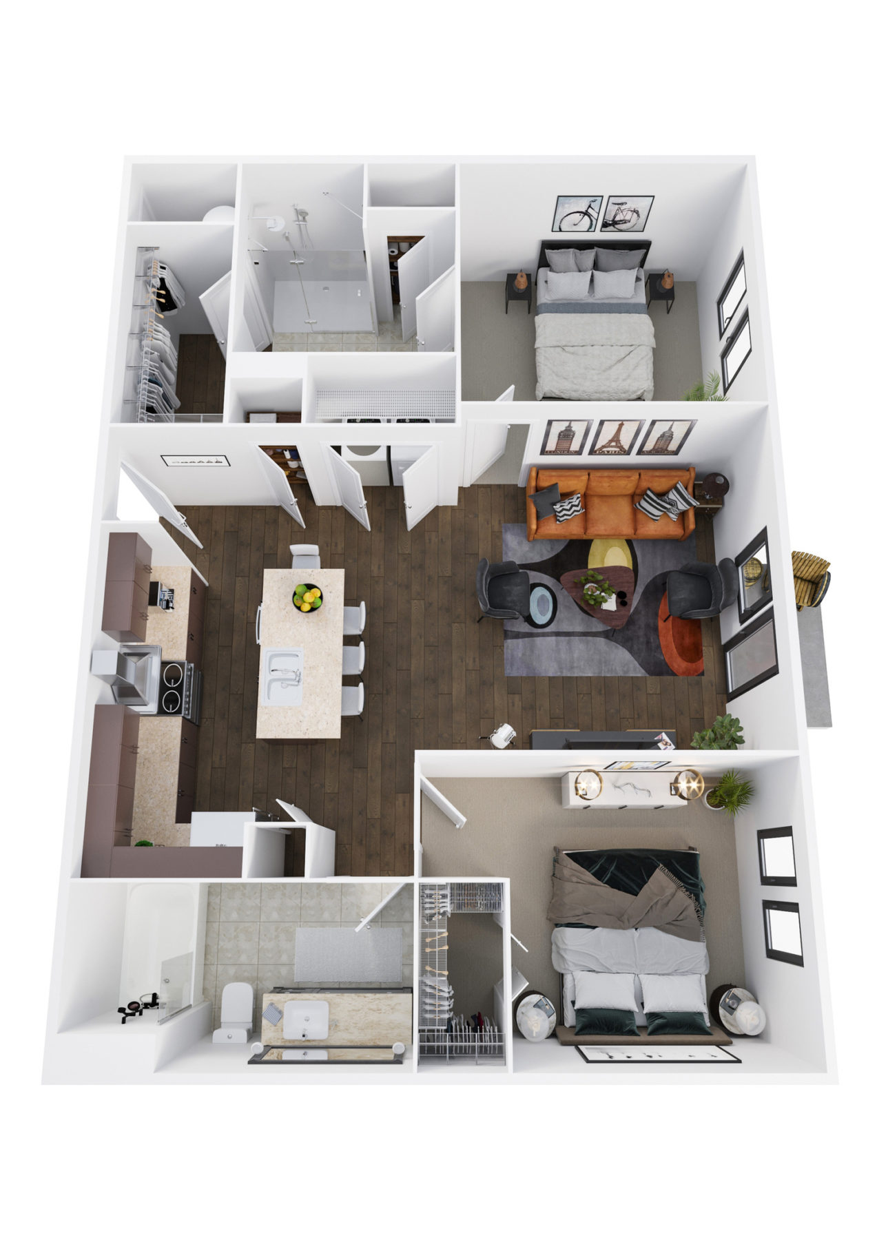 Floor Plans | 1- and 2-Bedroom Apartments | Bell Lakeshore